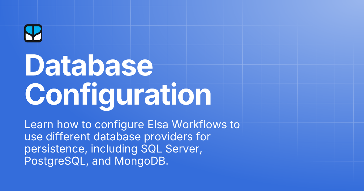 Database Configuration | Elsa 3