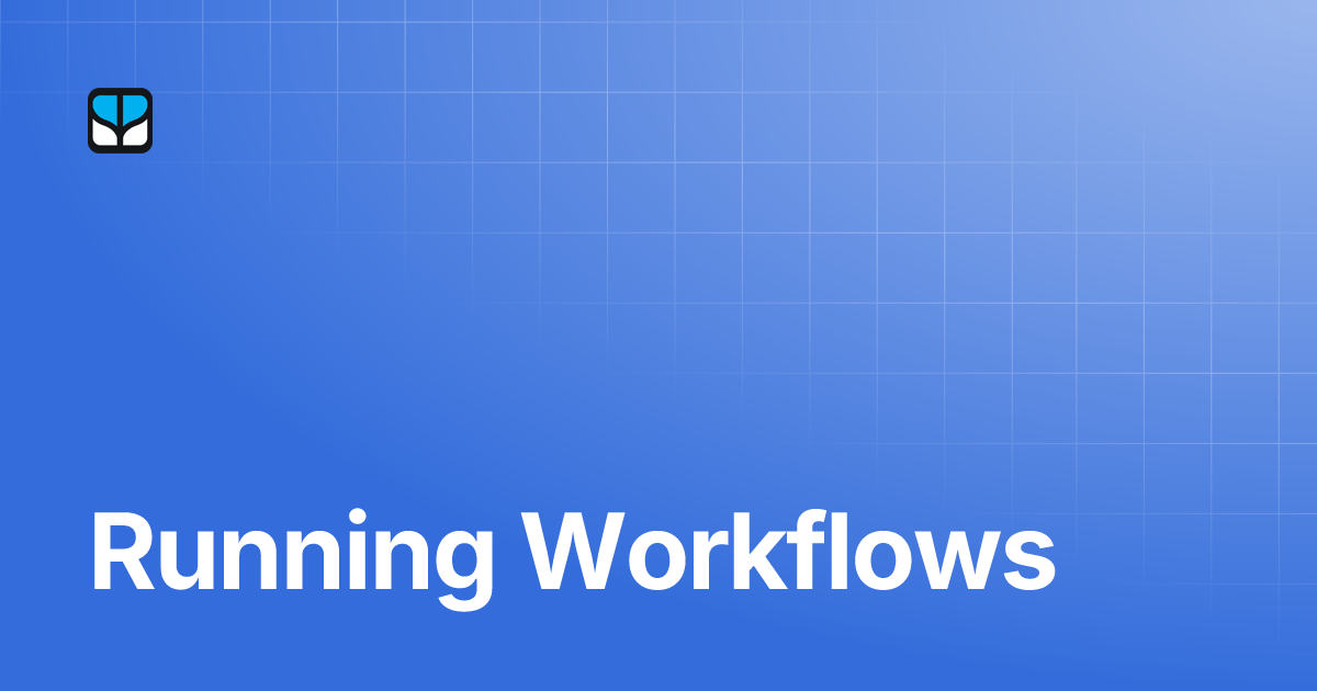 Running Workflows | Elsa 3